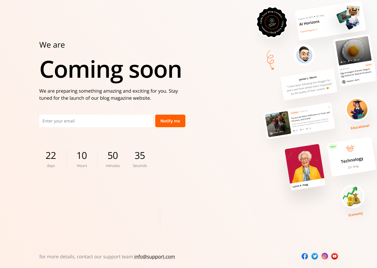 CreatorSphere - Content Creators Blog Figma Design Template by posimyththemes